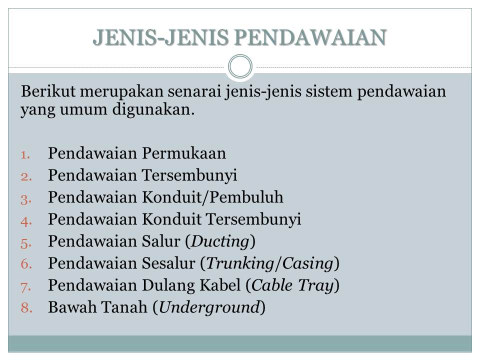 Jenis-jenis sistem pendawaian ~ Nota Kejuruteraan/Teknologi Elektrik ...