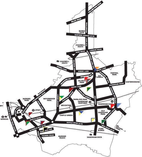 Barking & Dagenham Map Region Political | Map of London Political Regional
