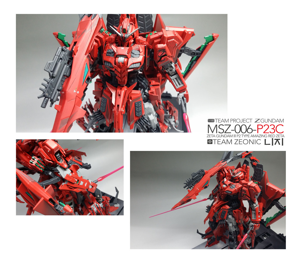 GUNDAM GUY: MG 1/100 MSZ-006-P23C Amazing Red Zeta Gundam - Customized ...
