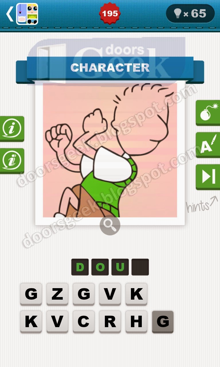 Cartoon Quiz Level 195 (bubble quiz games) ~ Doors Geek
