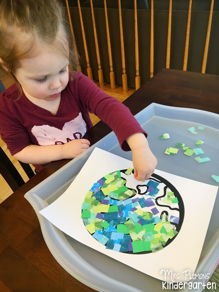 The Elementary Entourage: Going Green: Recycled Paper Mosaic Art