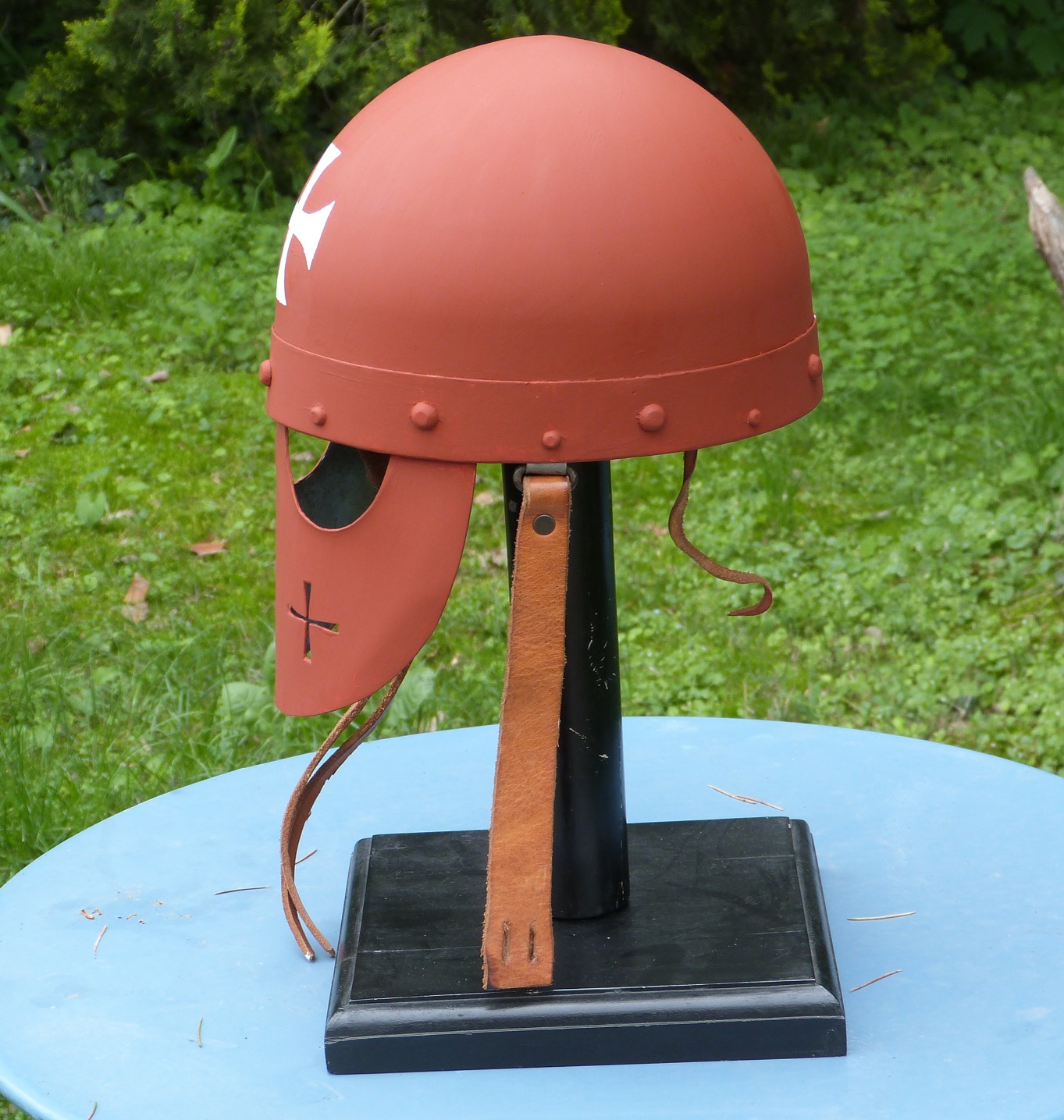 The REALM of JiNNai: Painted Spanish HELM with FACE MASK (1180-85 A.D.)