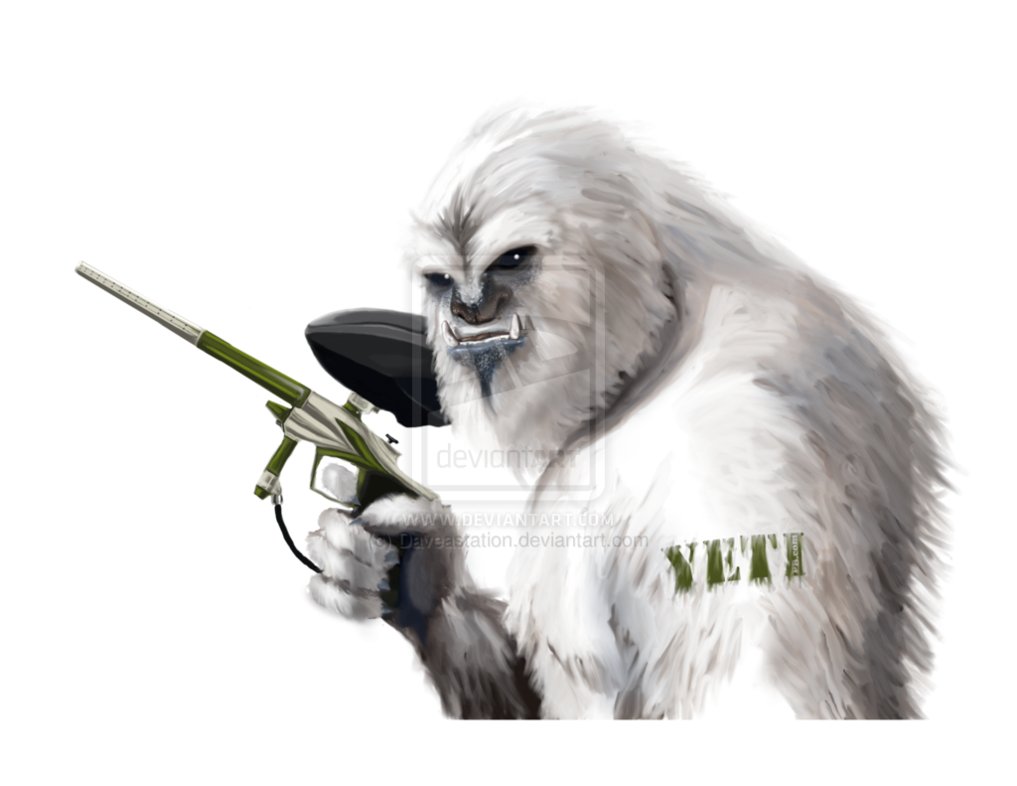 I Loved the Yeti: With a paintball gun