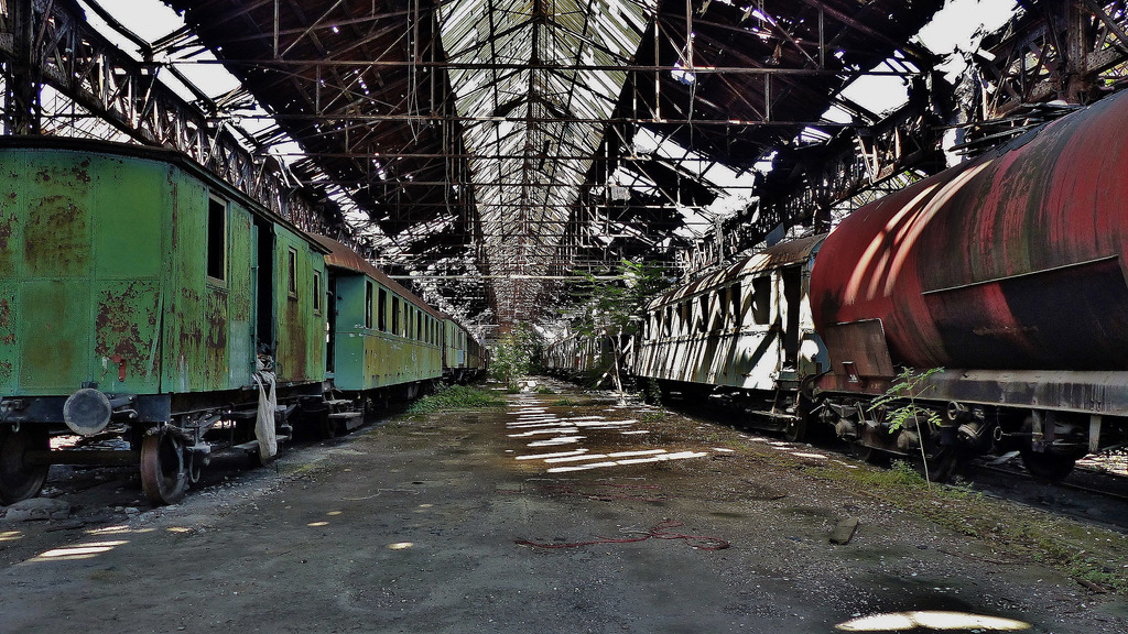 Deserted Places: Inside an abandoned train yard in Budpest