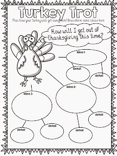 Turkey Trot - Fun Creative Writing Prompt for November - Classroom Freebies