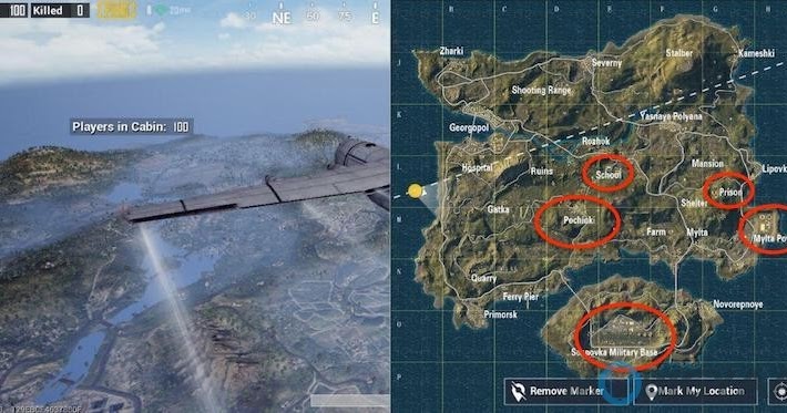 Dicas Loot mapa Erangel