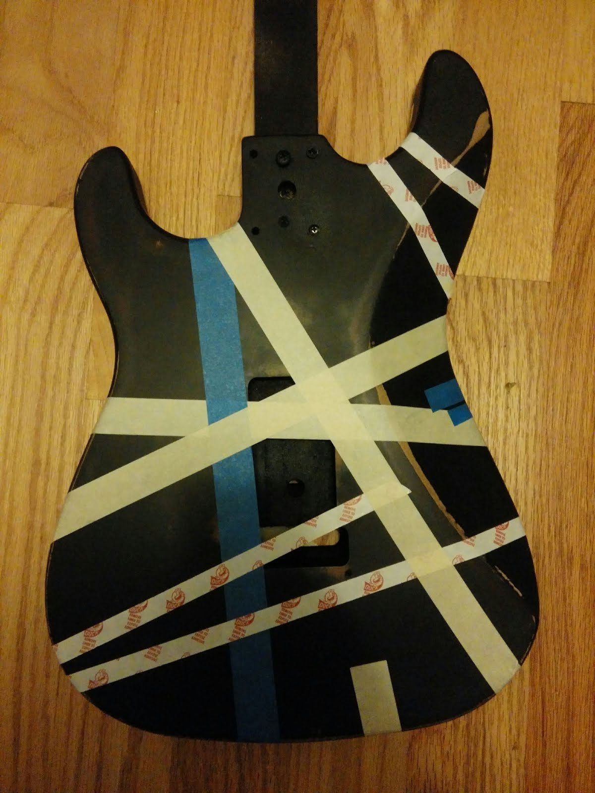 [Mattwins]: How to Paint an Eddie Van Halen Frankenstrat Guitar