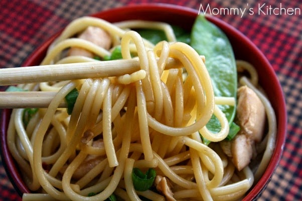 Simple Sesame Noodles W/Chicken & Snow Peas — Mommy's Kitchen
