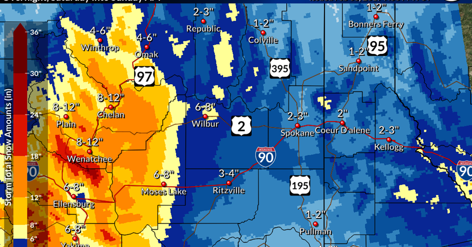 Inland Northwest Weather Blog: Storm update, more snow next week?