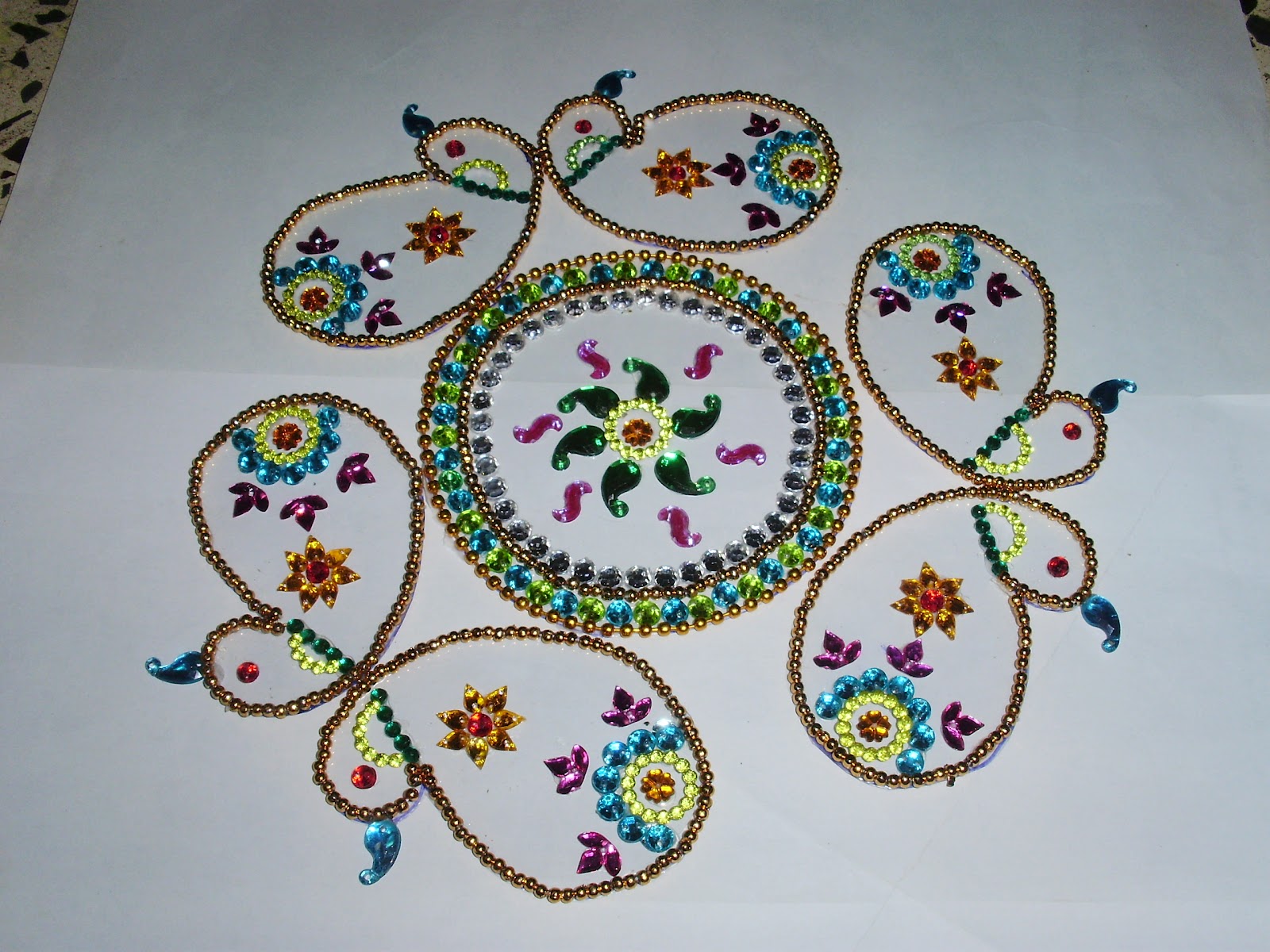 Mayur Arts and Crafts : Rearrangable and reusable Rangoli
