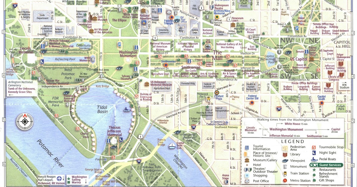 Map Of Washington Dc Sights