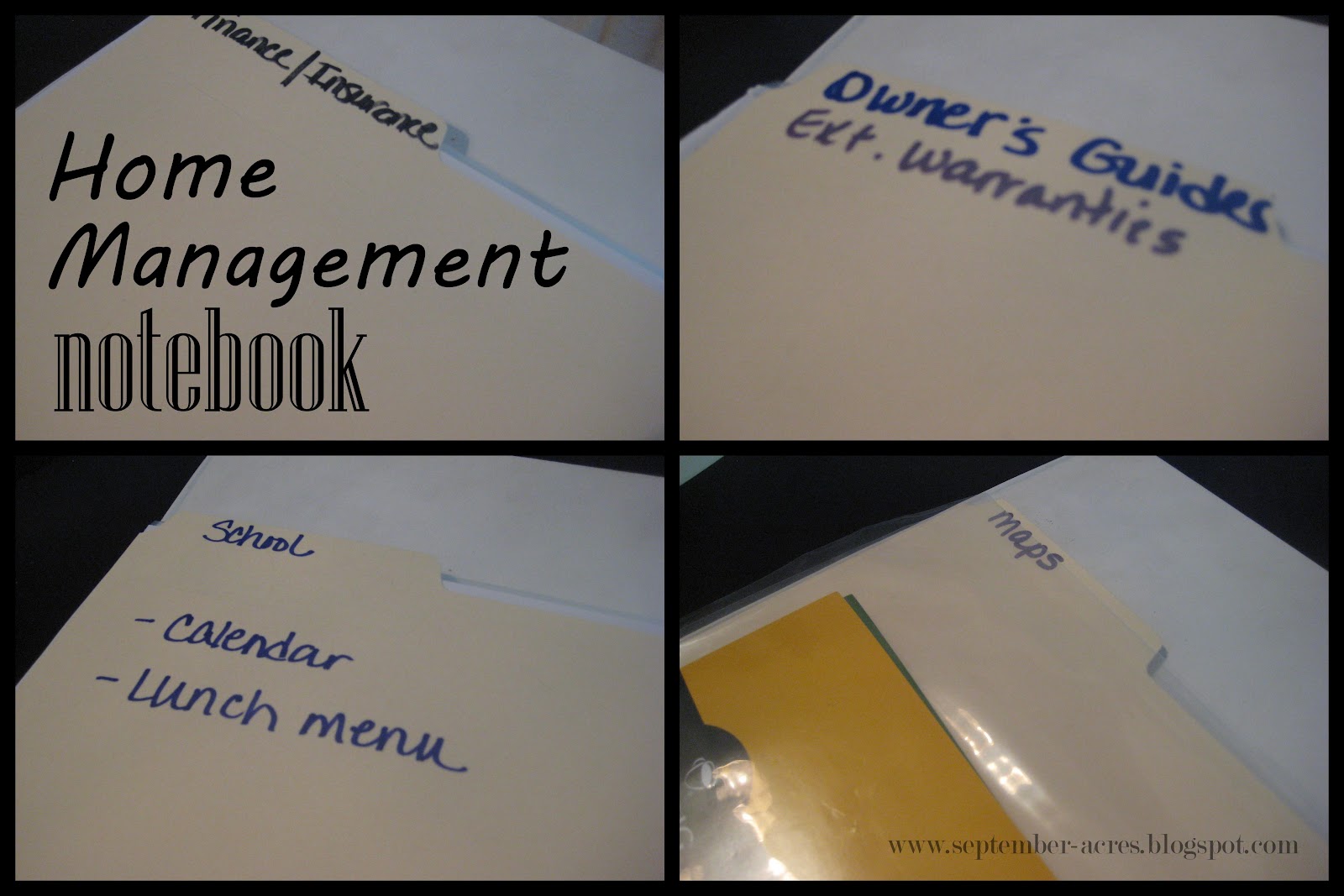 31 Days of Home Organization - Home Management Notebook