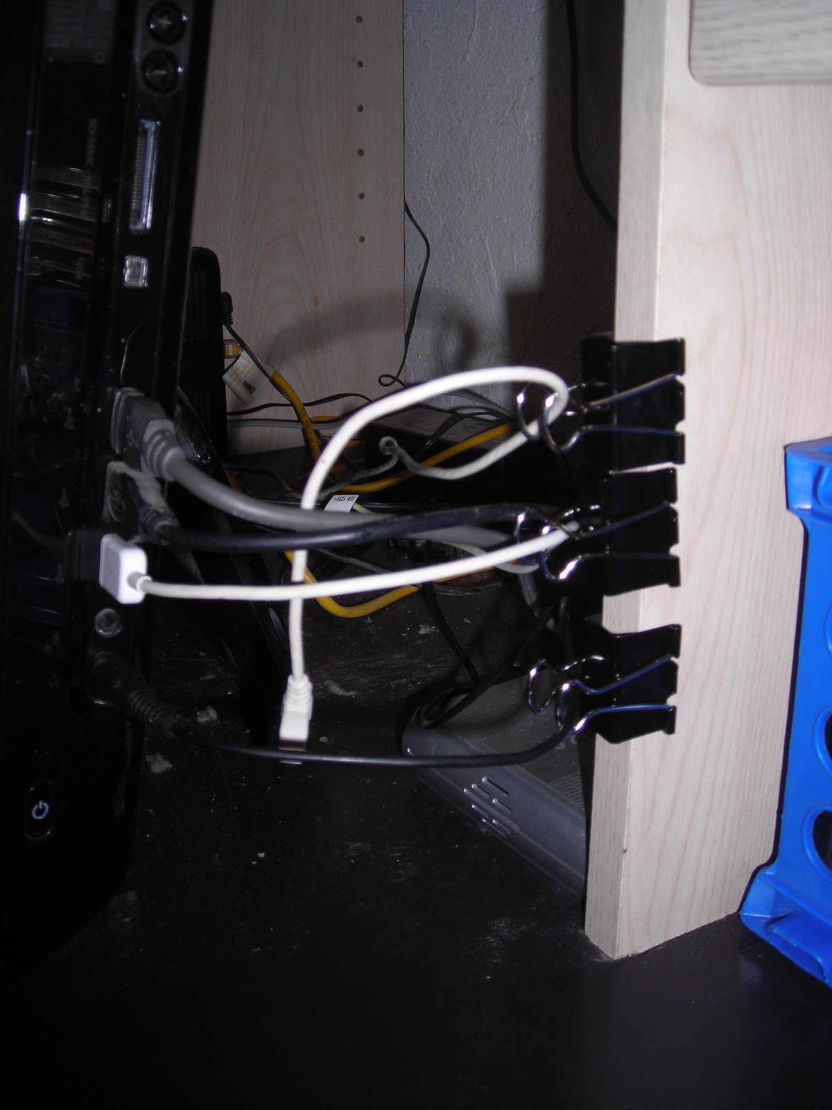 Everything Kristi!: Organize Your Computer Cords....or your whole desk