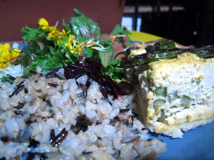 Vegan à Montréal: Riz sauvage et poireaux