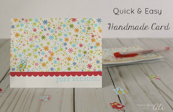 Quick and Easy Handmade Card - Home Crafts by Ali