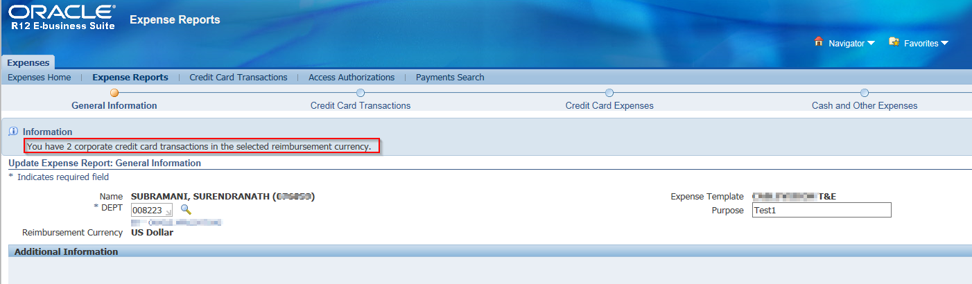 Oracle applications - Surendranath Subramani: Credit Card transaction ...