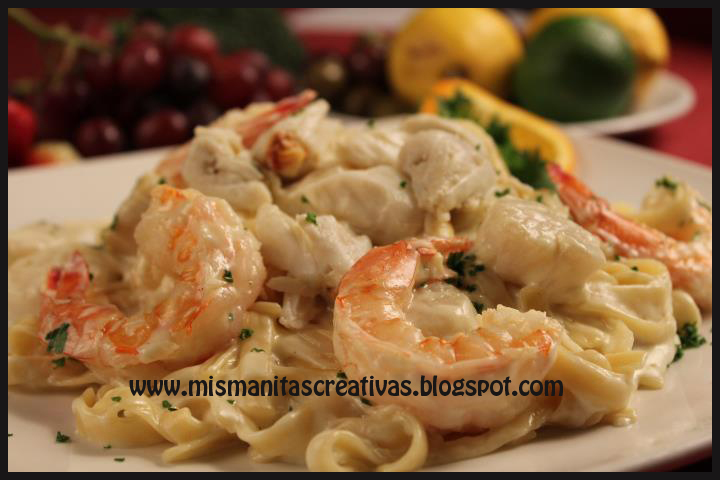 Receta : como hacer pasta con camarones ~ Mis Manitas Creativas
