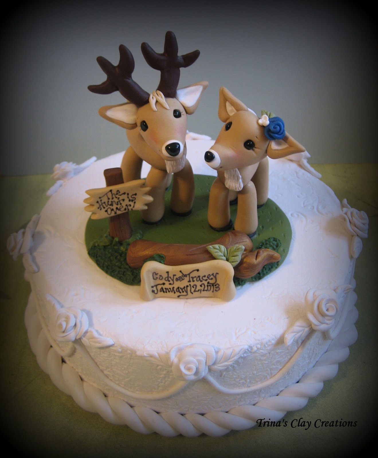 Trina's Trinketts: Buck and Doe Wedding Cake Topper