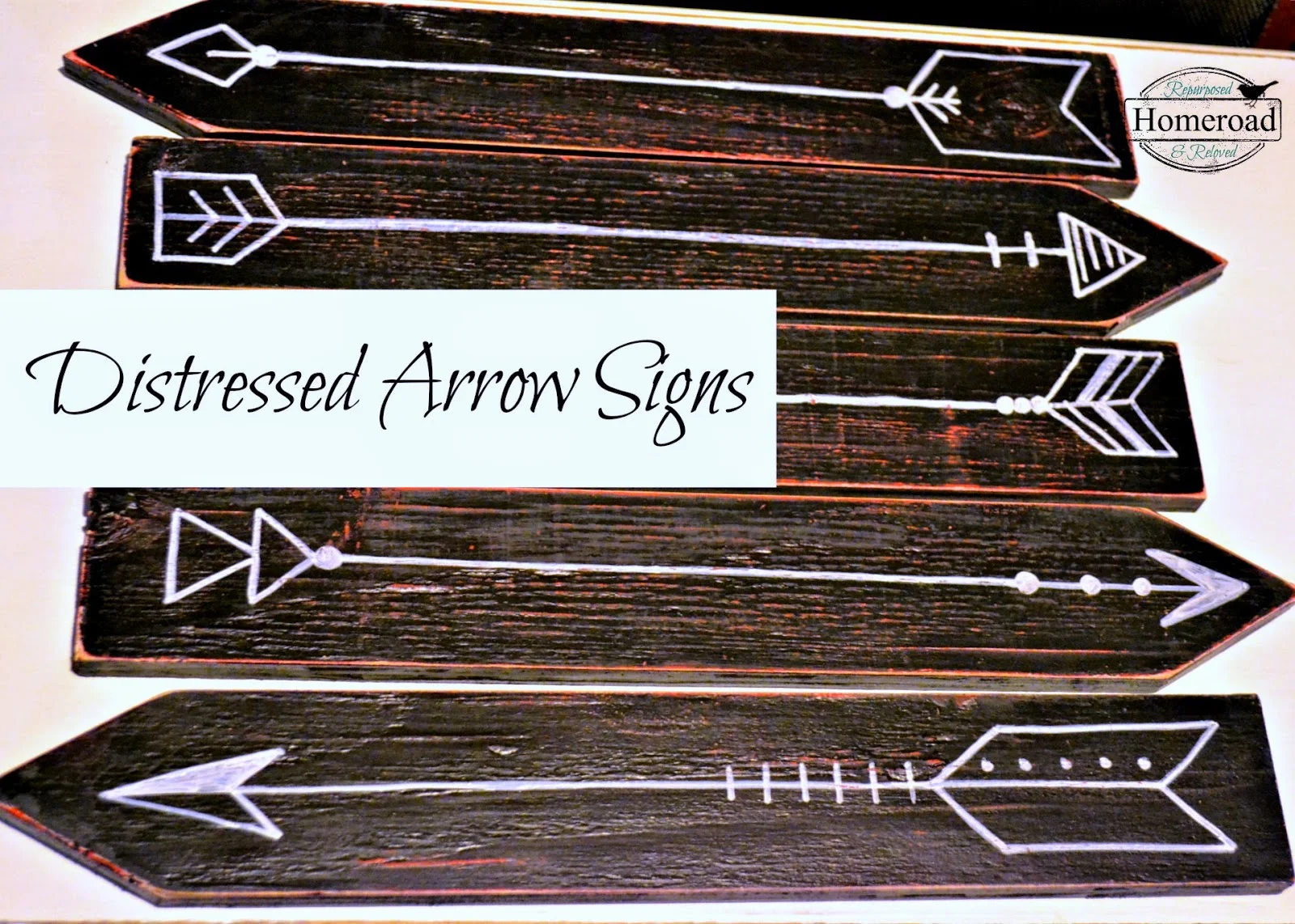 Distressed Set of Arrow Signs
