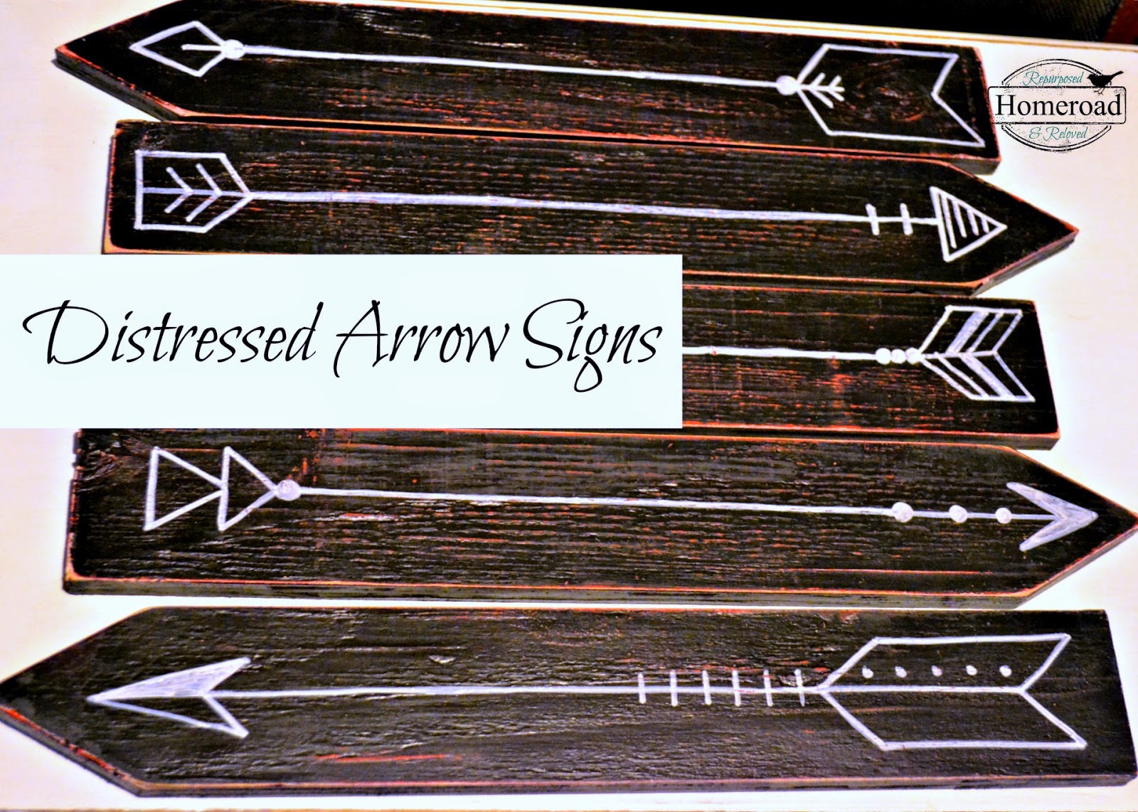 Distressed Set of Arrow Signs