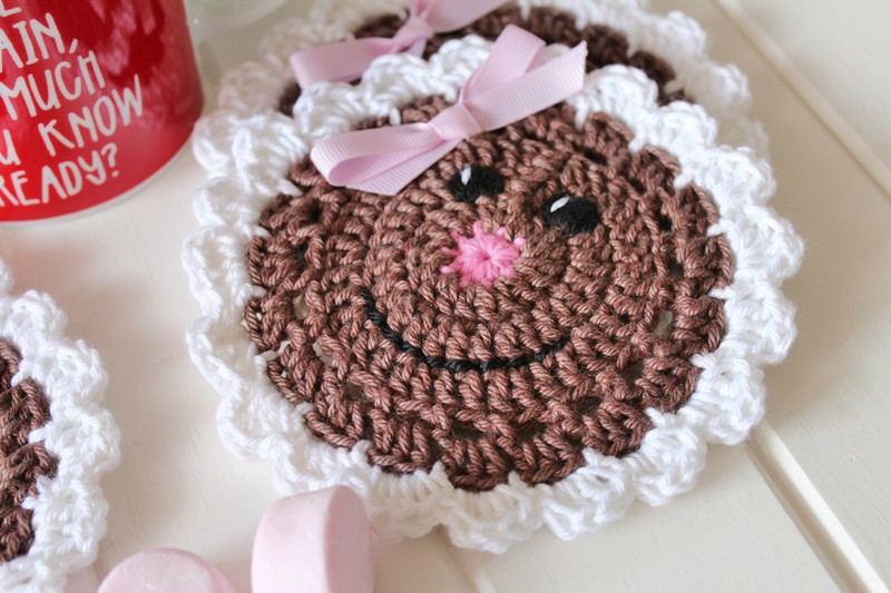 Free Crochet Pattern Gingerbread Coasters Threadbare Creations free-crochet-pattern-gingerbread-coasters-threadbare-creations