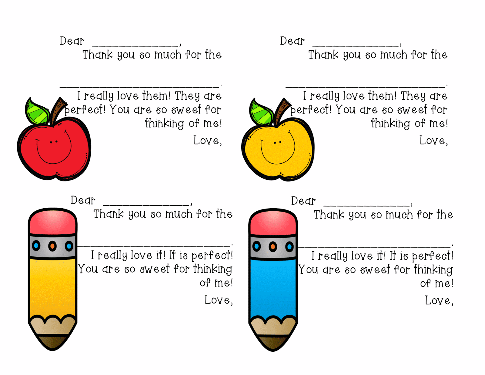 Primary Necessities: Thank you cards! [FREEBIE]