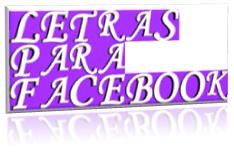 Letras color violeta para facebook