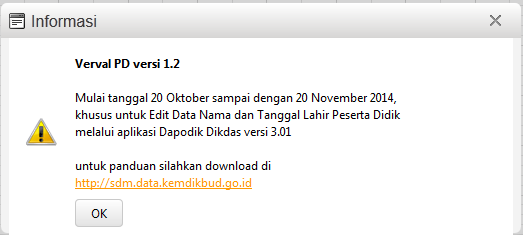 Verval PD ( Peserta Didik) Versi 1.2 - Info Kepegawaian
