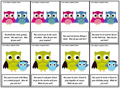 Liz's Speech Therapy Ideas: Asking Situational Questions