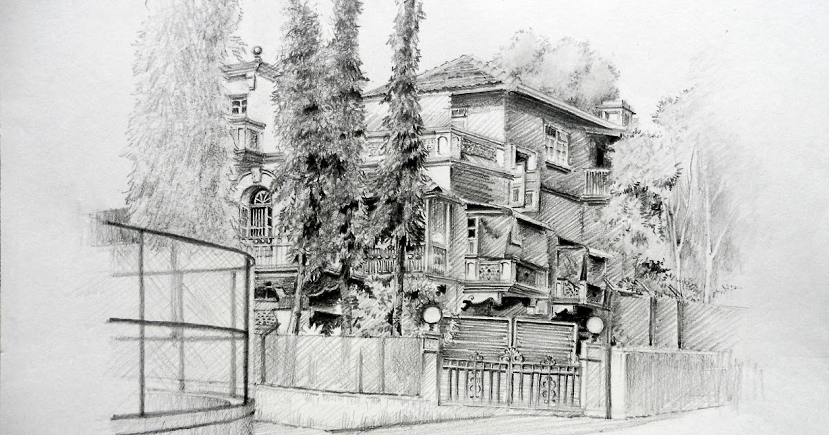 ArtEWorld by Sanika Dhanorkar: 122: Graphite Sketch- Old Bungalow, Off ...