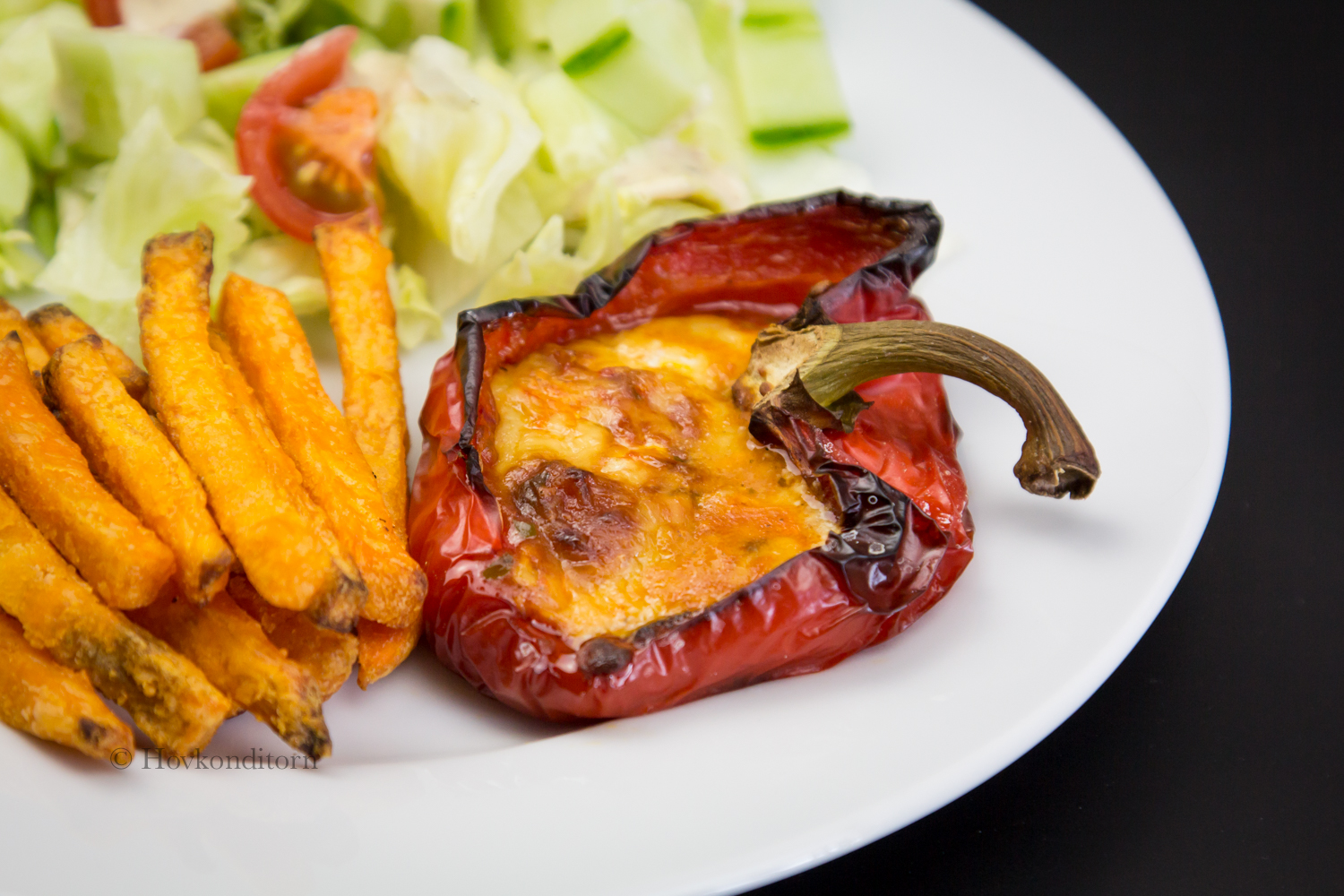 Oven Baked Cheese Bell Pepper