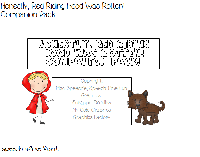 Honestly, Red Riding Hood Was Rotten! Storybook Companion Pack ...