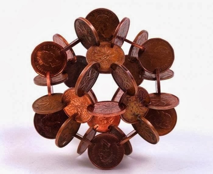 GoosBall: Interlocking Coin Sculptures by Robert Wechsler (15pics)