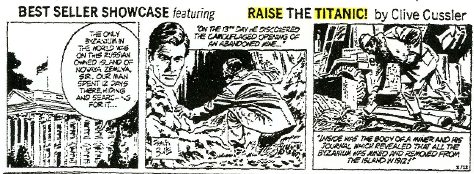 Clive Cussler Book Collecting: Raise the Titanic Comic Strips
