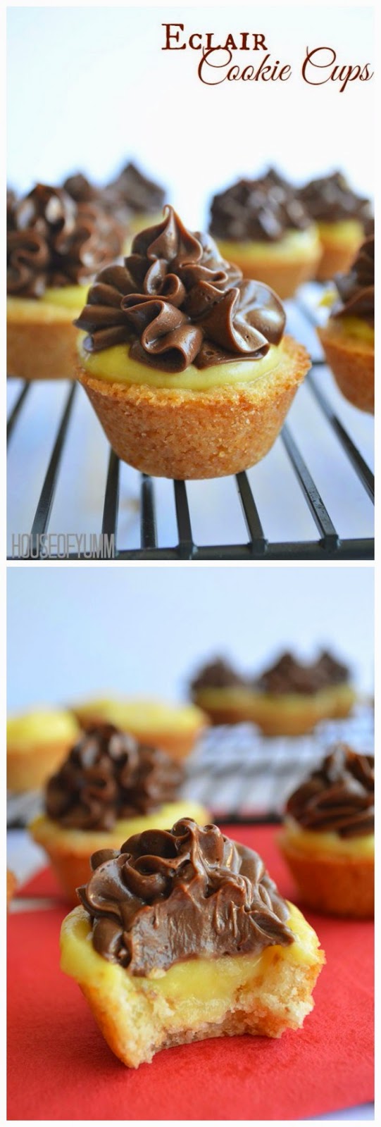 Eclair Cookie Cups ~ Easy Food Recipe Blog