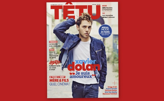 Grégory Capra: Grégory Capra avec Xavier Dolan dans Têtu Magazine