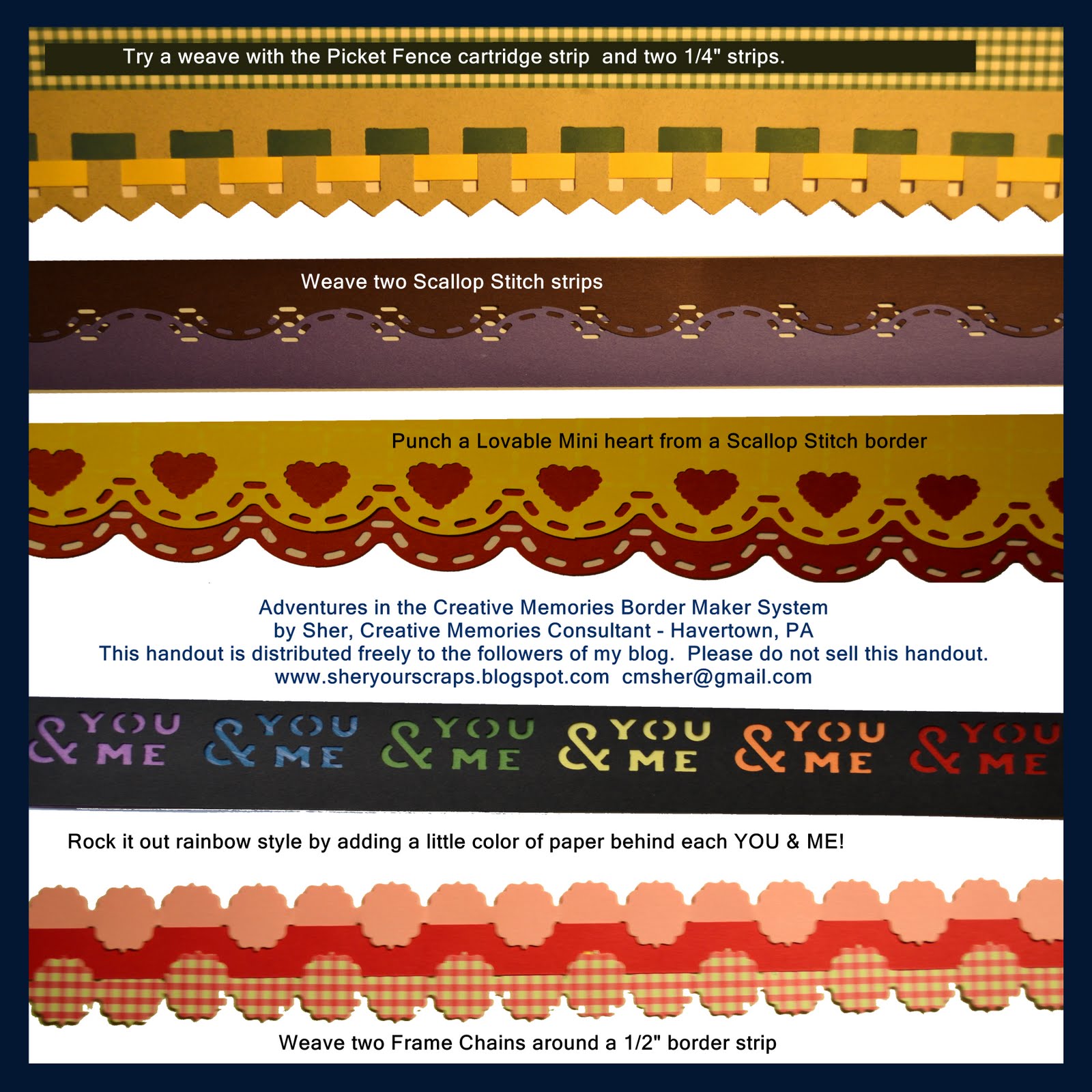 Sher Your Scraps: Adventures in the cM Border Maker System