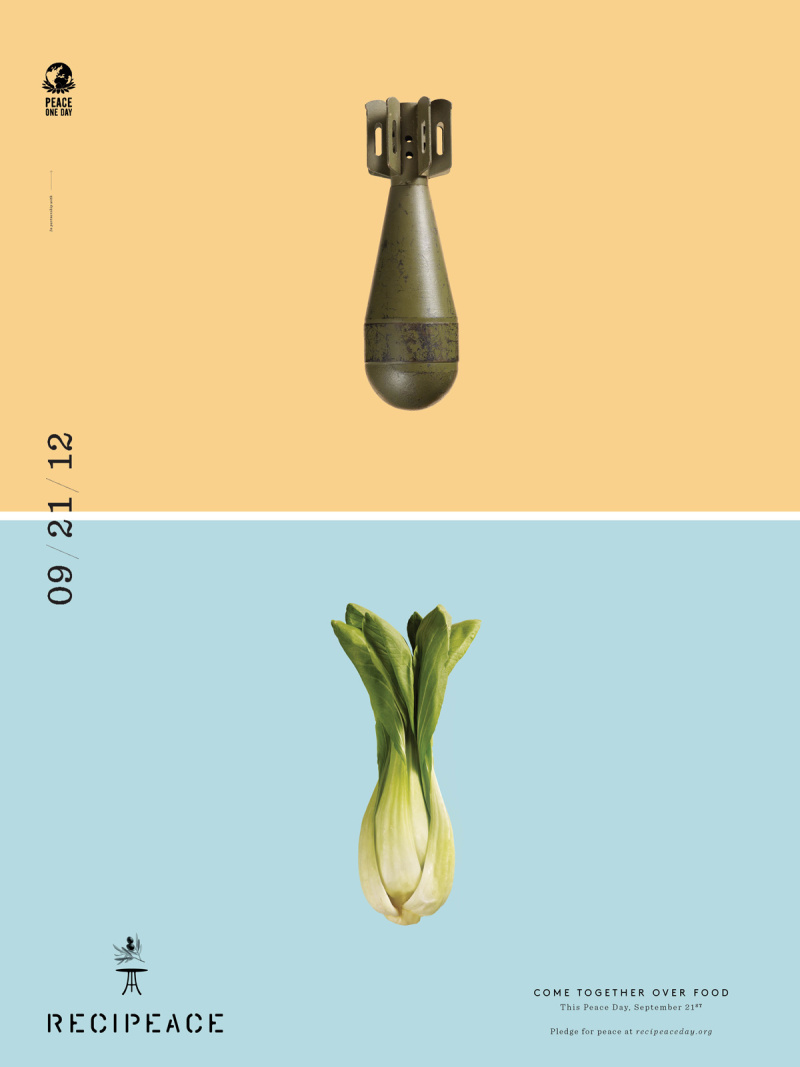 Make Food . Not War ! : recipeace creative advertising - Art Design Way