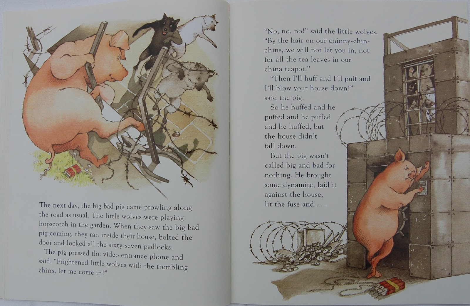 汪培珽推荐书单：The Three Little Wolves and the Big Bad Pig 三只小狼与大坏猪【平装】_英语原版书 ...
