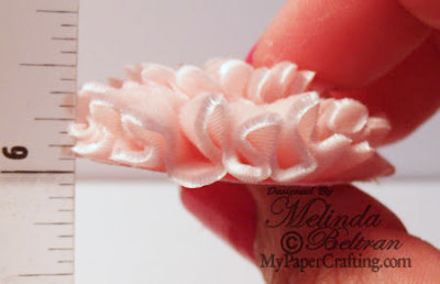 CraftyMelinda.com: Ric-Rac Rosette Ribbon Flower Tutorial and Layout