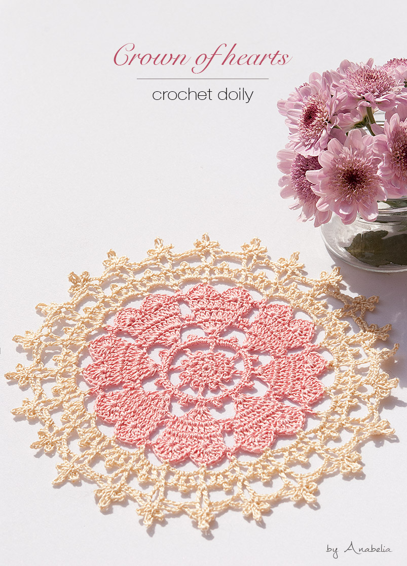 Valentine's Day crochet doily | Anabelia Craft Design blog | Bloglovin’