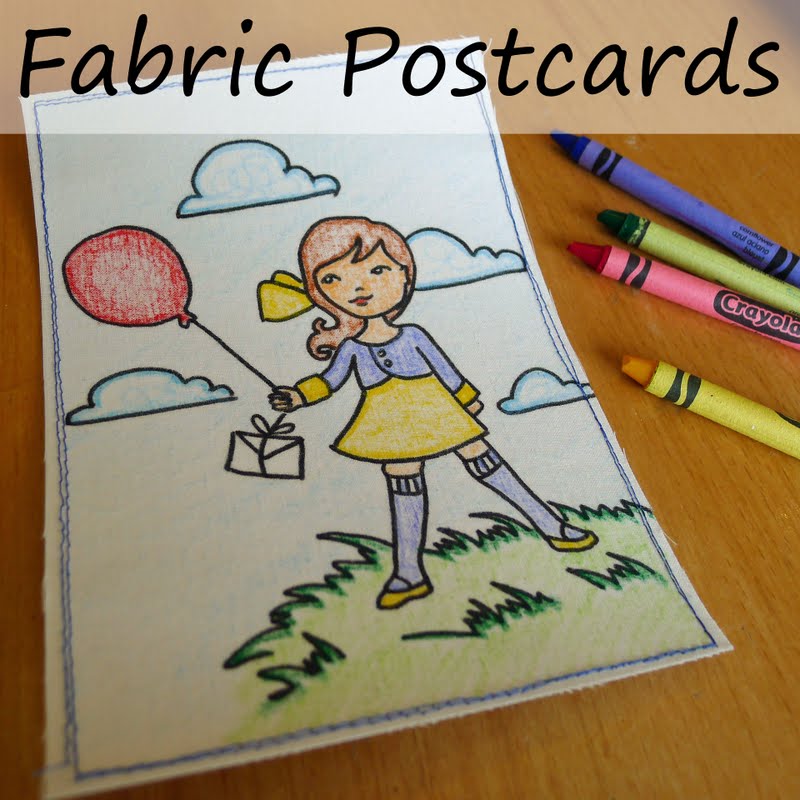 Pieces by Polly: Fabric Post Cards