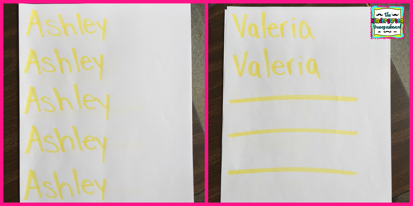 First Day Name Writing | Smedley's Smorgasboard of Kindergarten ...