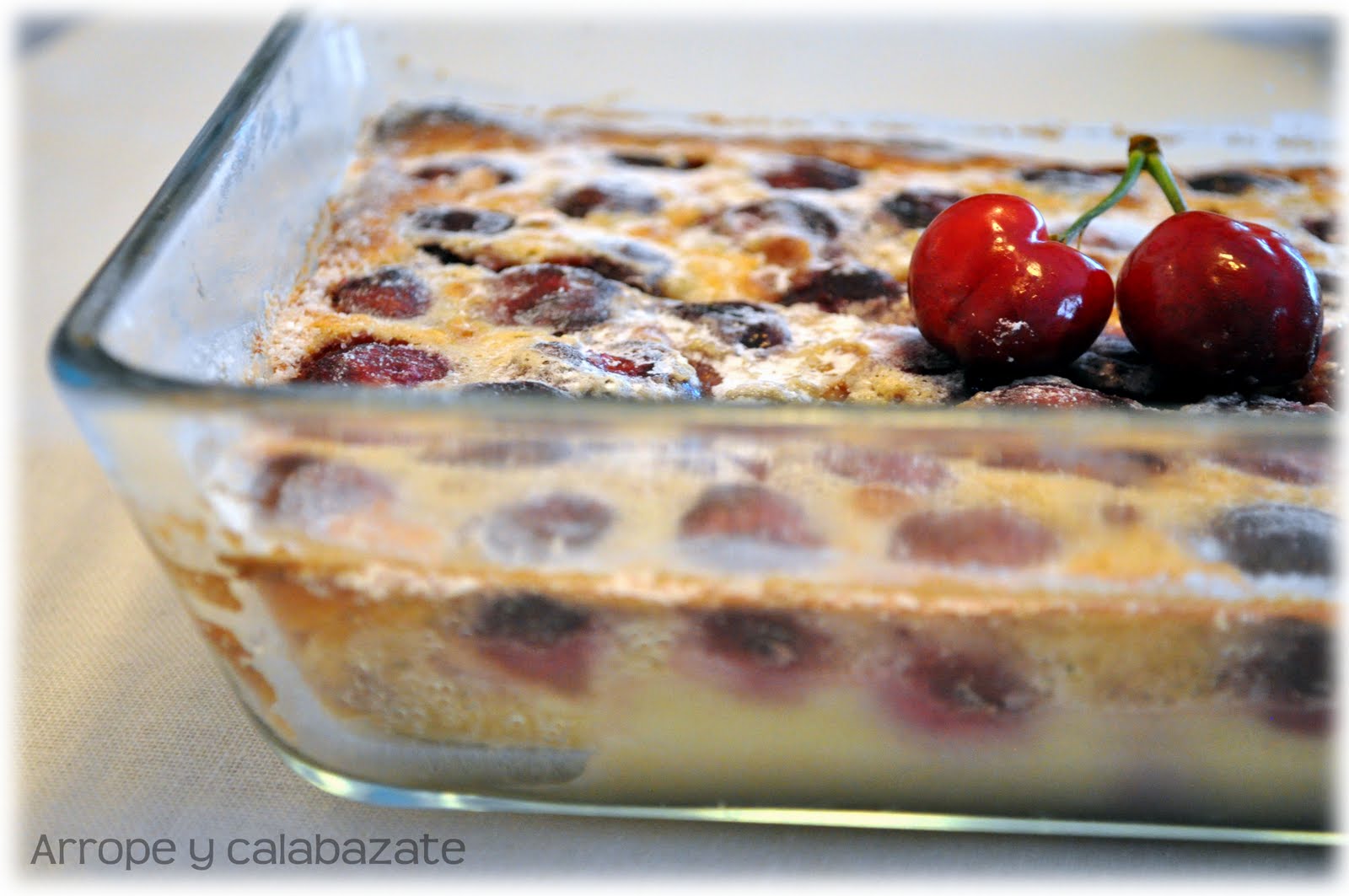 Arrope y calabazate: Clafoutis de cerezas