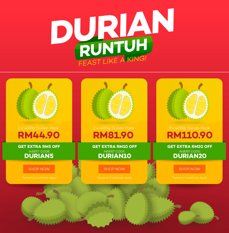 Behold, durian lovers! Lazada is bringing durians on its website for a ...