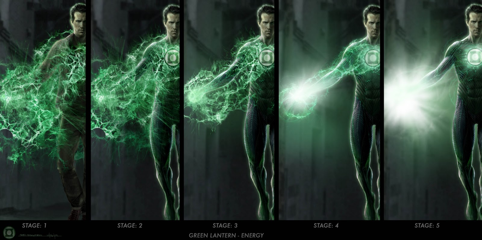 Green Lantern Makeup Effects And Concept Art For Hal Jordans Constructs