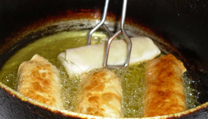 PJ's Food Creations: Beef & Green Chili Fried Wraps