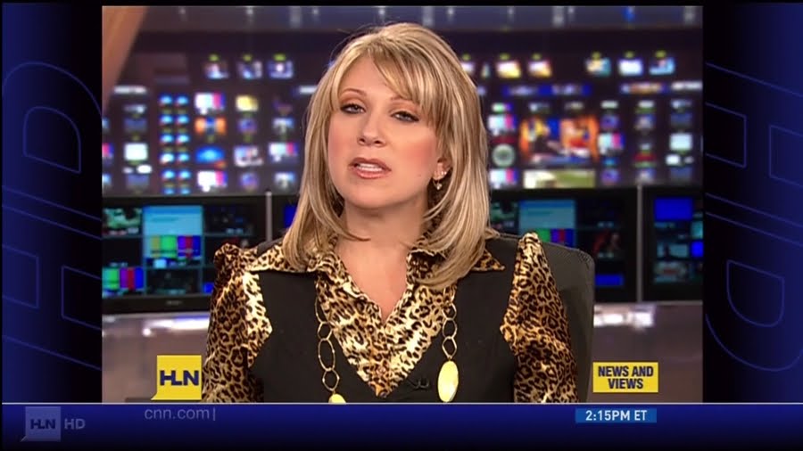 Ladies in Satin Blouses: holly firfer - leopard-print satin blouse