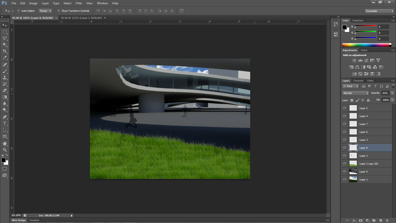A Work In Progress: Exterior Rendering + Post Processing