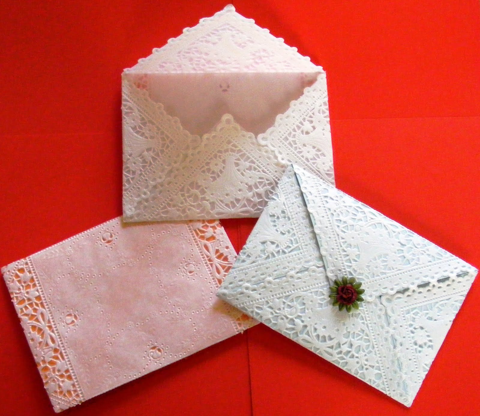 Poppyscabin: Vintage paper lace Envelopes